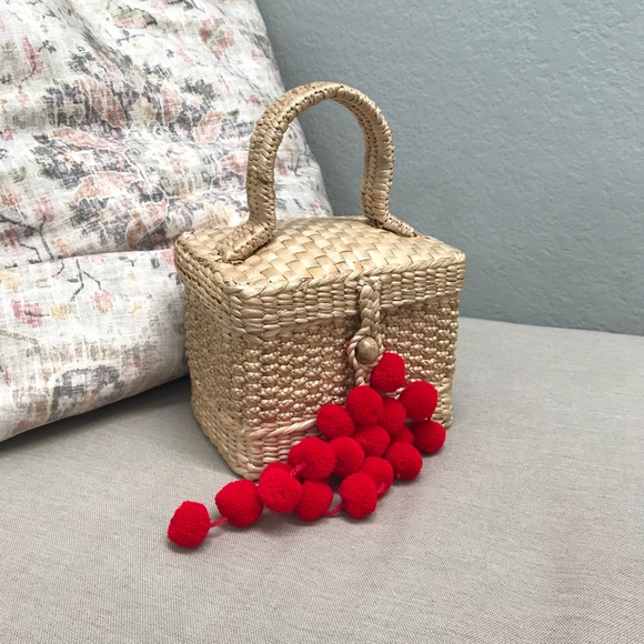 Bags | Mini Straw Bag Straw Basket Bag | Poshmark